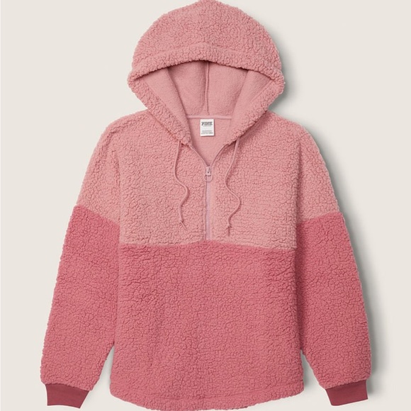 PINK Victoria's Secret | Tops | Pink Plush Fleece Pullover | Poshmark